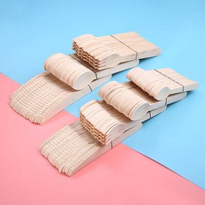 50pcs/set Wooden Kitchen Utensils Disposable Wood Spoons/For