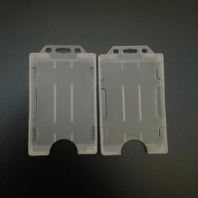 XRHYY 2PCS Heavy Duty 2-Sided Open Faced Rigid ID Card Holde