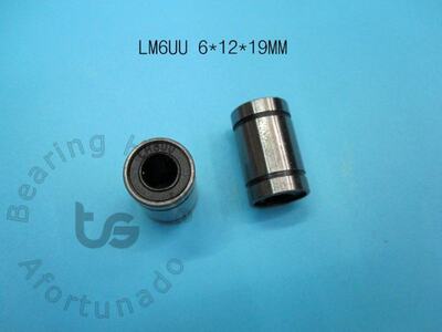 LM6UU bearing 6*12*19mm 10pieces LM6UU 6mm Linear Ball  Bush