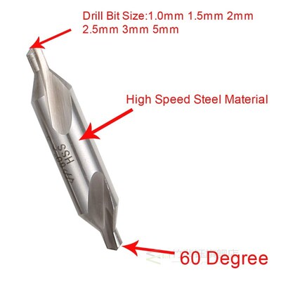 *6pcs/1pcs HSS Combined Center Drill Bit 60 Degree Countersi