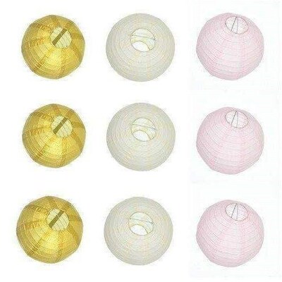 纸灯笼 8 Inch Colorful Chinese Paper Lanterns Ball For Party