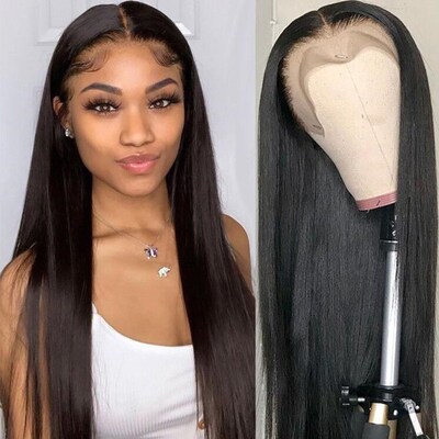 Lace Front Human Hair Wigs 360 Lace Frontal Wig Pre PLUCKED