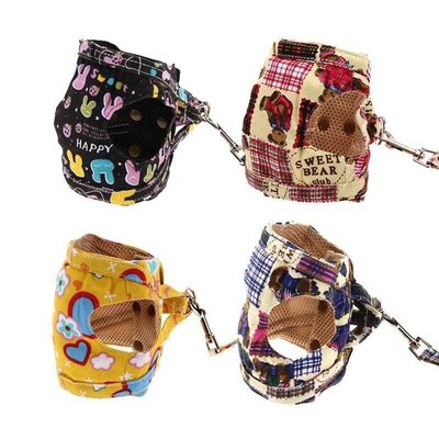 Cute Soft Puppy Small Dog Harness and Walking Leash Leads Se