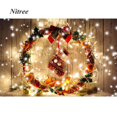 Wooden Board Spring Flowers Tassel Planks Christmas Party D