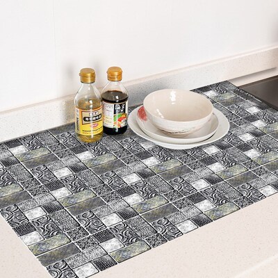 Vintage Marble Texture Frosted Tiles Floor Wall Stickers Ki