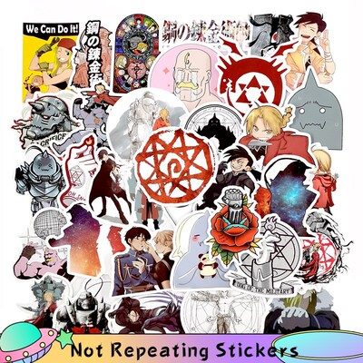 10/50pcs/pack Fullmetal Alchemist Cartoon Anime Stickers Fo