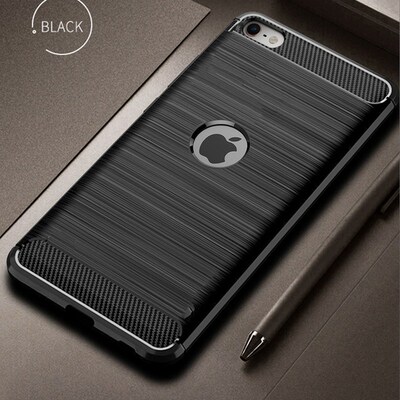 For iPhone SE 2 Case Carbon Fiber Cover Shockproof Phone Ca