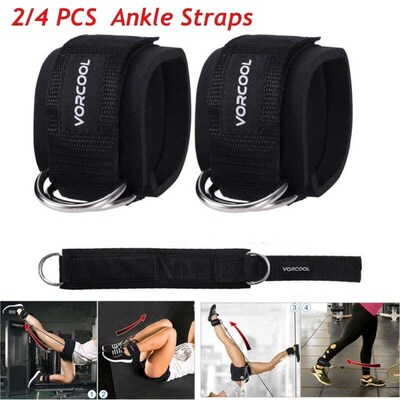 VORCOOL 2pcs Sport Ankle Straps Padded D-ring Ankle Cuffs fo