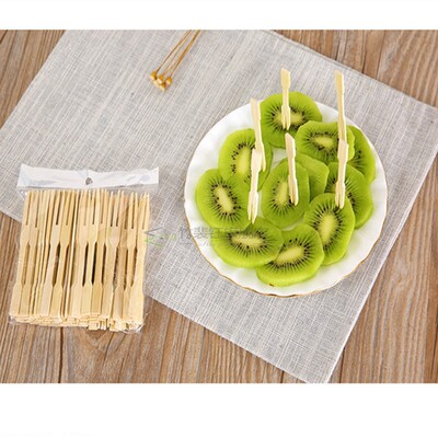XNZHE 100 PCS Pure bamboo Disposable Wooden fruit fork Desse