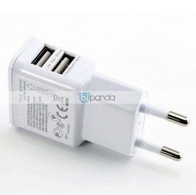Dual USB 5V 2A Wall Charger Adapter EU Plug Travel Power fo