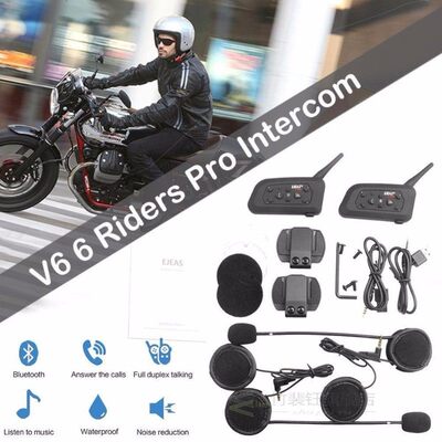 Intercom-System Helmet Walkie-Talkie Motorcycle-Bluetooth-He
