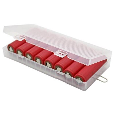 1Pcs 18650 PP Battery Storage Box with Hook Holder 8X18650