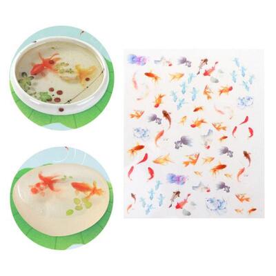 3D Goldfish Clear Film Resin DIY Fillers Water-Like Painting