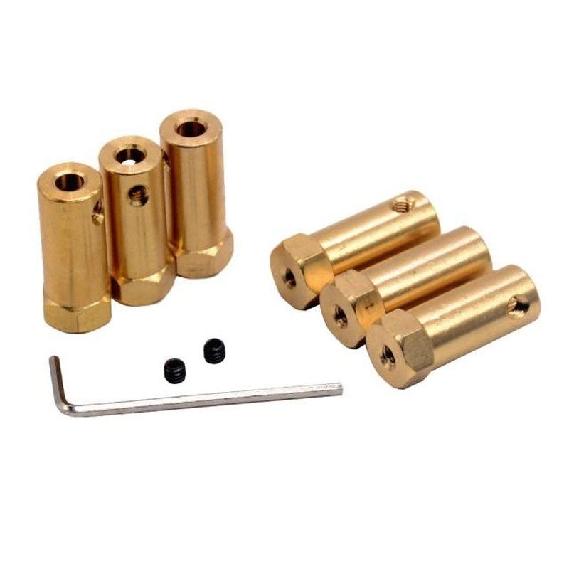 10pc Hexagonal Brass Coupling length 30mm Hex Connector Robo_虎窝淘