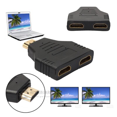 1080P HDMI Port Male to 2 Female 1 In 2 Out Splitter Cable A