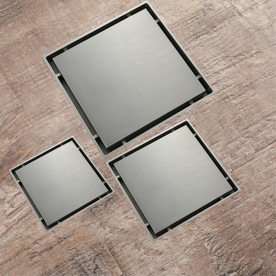 150*150mm铜方形隐藏式拉丝防虫防臭卫生间排水地漏酒店别墅高质