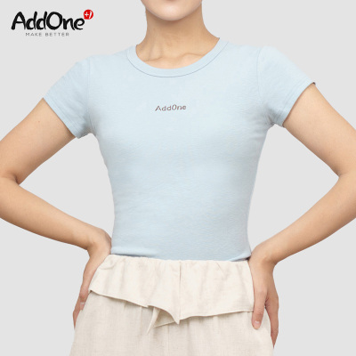 AddOne+1瑜伽运动休闲基础款圆领短袖修身型