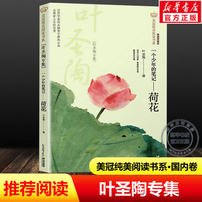 一个少年的笔记荷花 叶圣陶专集 经典彩绘本美冠纯美阅读书系 儿童文学名家名作小学生必课外阅读书籍三四五六年级书目推荐正版书