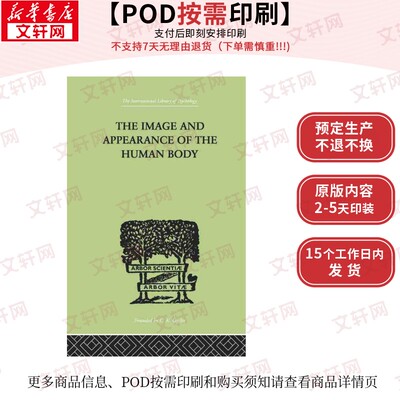 【原版POD按需印刷】人体图像与外观The Image and Appearance of the Human Body原版引进