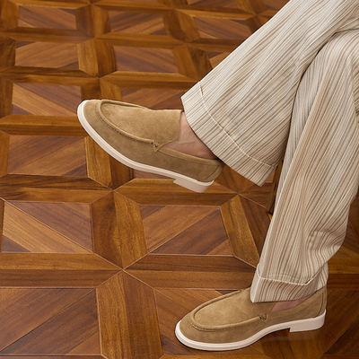 复古反绒皮乐福鞋男一脚蹬