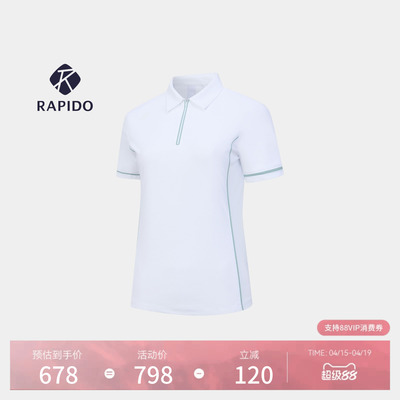 女士PREMIUM运动半拉链POLO衫