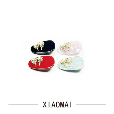 西子同款在售 经典自然复刻夜色金蝶边夹刘海夹捏捏夹百搭头饰女