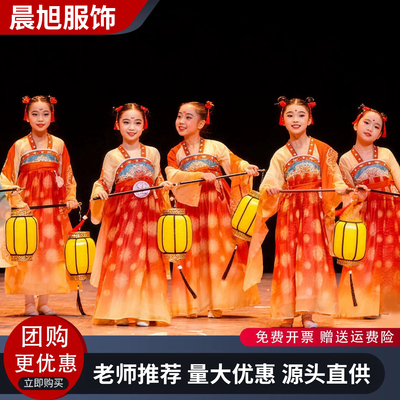 中秋汉服女童古典舞长安万里演出