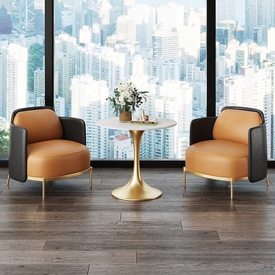 售楼部大厅接待室洽谈沙发组合大堂会客奶茶店咖啡厅休闲沙发桌椅