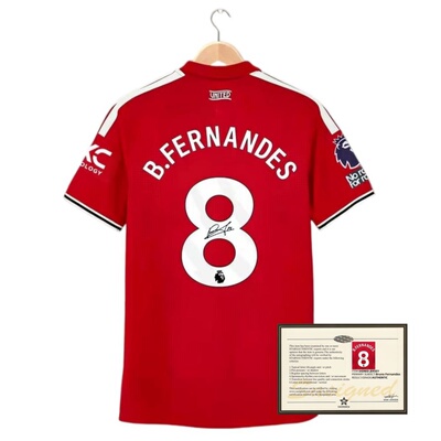 2627 Bruno Fernandes soccer shirt jersey printed signature