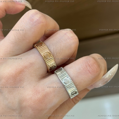 辣椒派不掉色银色精钢缎光love素面戒指女 cnc丝滑高级感素圈宽戒