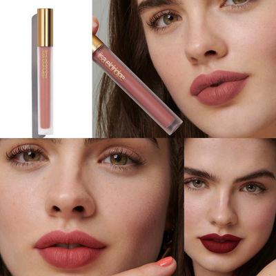 试色 Lisa Eldridge 哑光唇釉Affair Rain Muse Blush