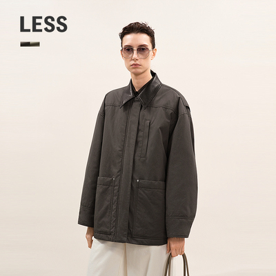 LESS巴恩风工装白鸭绒羽绒服