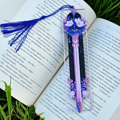 花瓣绘画书签可爱古风
