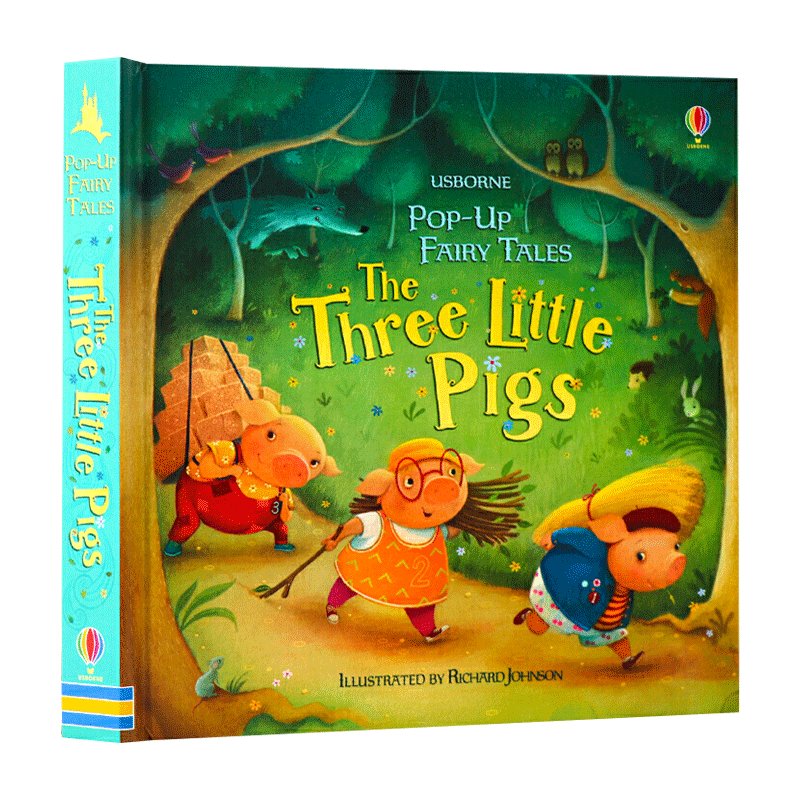 三只小猪  Usborne Pop-Up Fairy Tales Three Little Pigs 经典童话故事绘本 儿童英语趣味3D视觉立体书 英文版书籍 英文原版