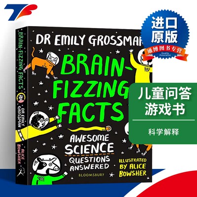 英文原版 Brain-fizzing Facts  儿童问答游戏书：科学问题解答 进口书籍英文原版