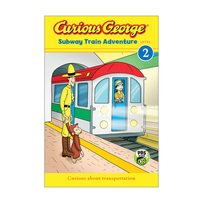 英文原版 Curious George Subway Train Adventure 好奇猴乔治分级读物Level 2 英文版 进口英语原版书籍