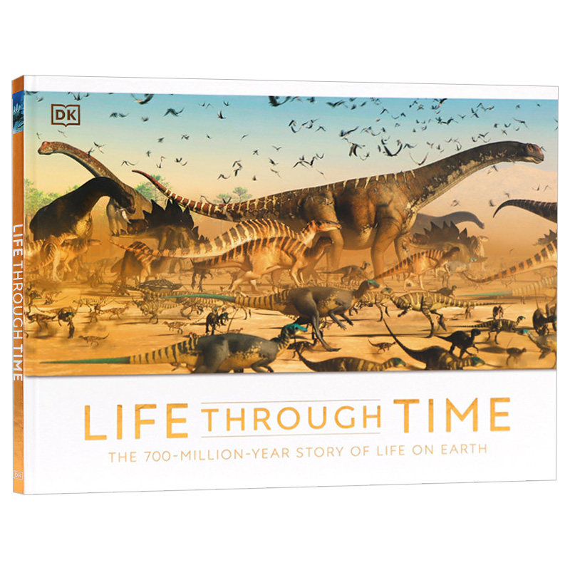 穿越时间的生活 英文版 Life Through Time 英文原版书 DK儿童恐龙 巨型生物主题科普绘本 物种进化 进口英语书 DK ...