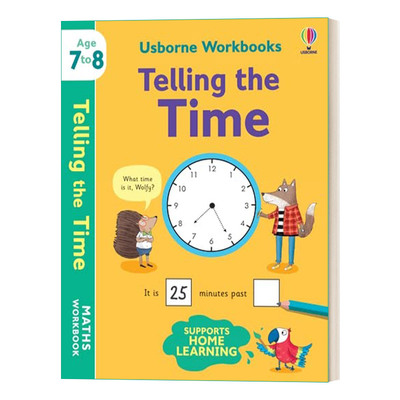 英文原版 Usborne Workbooks Telling the Time 7-8 尤斯伯恩时间表达练习册7-8岁 英文版 进口英语原版书籍