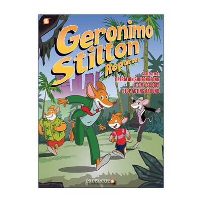 英文原版 Geronimo Stilton Reporter 3 in 1 Vol.1 老鼠记者3合1卷一 精装全彩漫画小说 英文版 进口英语原版书籍
