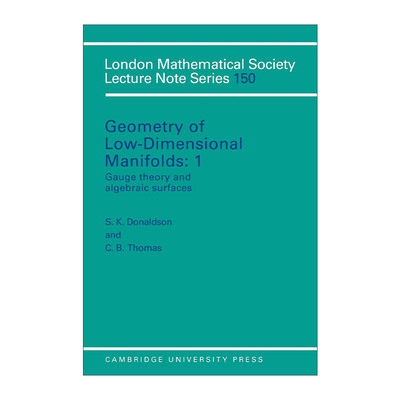英文原版 Geometry of Low-Dimensional Manifolds 低维流形几何 卷一 伦敦数学会讲义系列 英文版 进口英语原版书籍