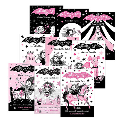 伊莎多拉穆恩 章节小说9册 Isadora Moon 英文原版 去学校 去野营 过生日 去度假 英文版进口原版英语书籍 OUP Oxford