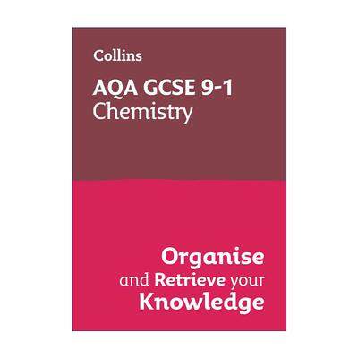 英文原版 Collins AQA GCSE 9-1 Chemistry Organise and Retrieve Your Knowledge 柯林斯初中化学复习与练习指南进口英语书籍