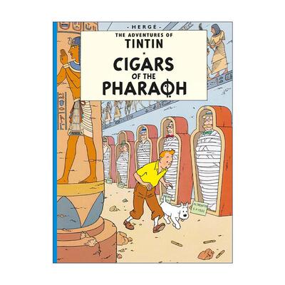 英文原版 The Adventures of Tintin Cigars of the Pharaoh 丁丁历险记之法老的雪茄 儿童精装漫画 英文版 进口英语原版书籍