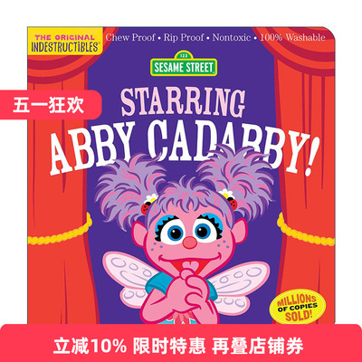 英文原版 Sesame Street Starring Abby Cadabby 咬咬书芝麻街系列 艾比·卡达比主演 英文版 进口英语原版书籍