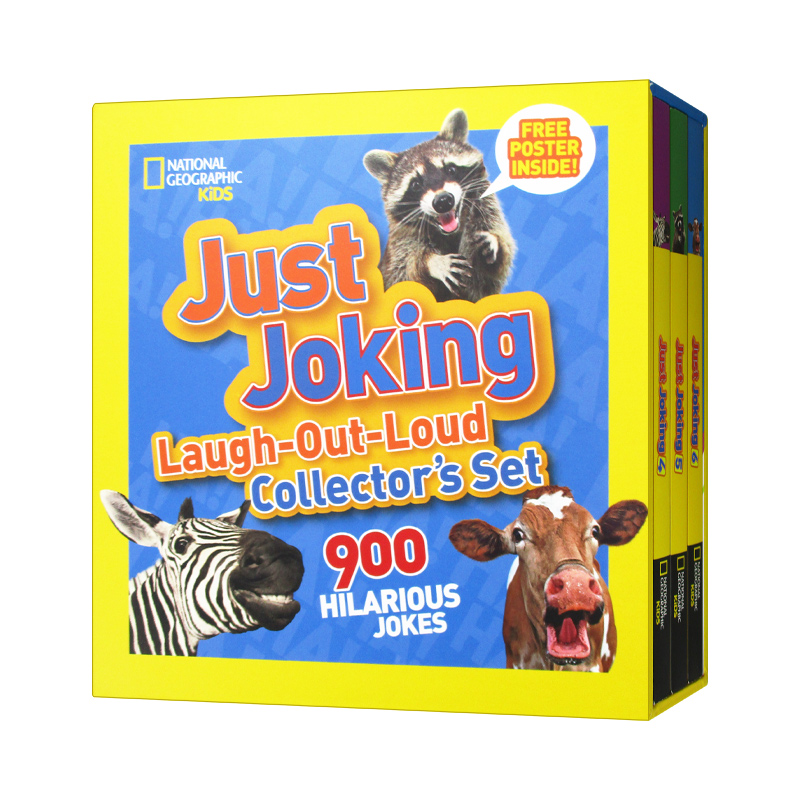 英文原版 Just Joking Laugh-Out-Loud Collector's Set国家地理儿童孩子们开玩笑系列 4-6册礼盒装英文 ...