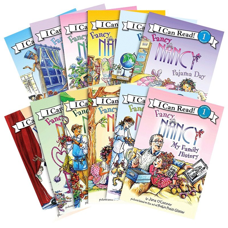 Fancy Nancy漂亮的南希12册英文原版 I can read汪培珽一阶段小俏妞希希儿童英语启蒙绘本分级读物_虎窝淘