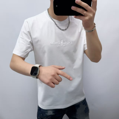 VMEN夏季新款男士字母短袖T恤