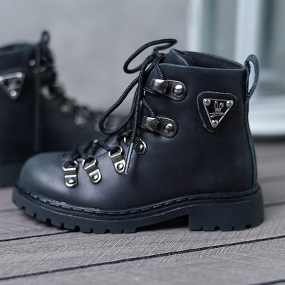 BJD娃鞋 ID75叔娃鞋牛皮短靴  黑色棕色 现货