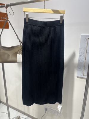 匠心品质 DLMF美丽诺羊毛18针平针百褶半裙