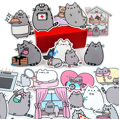 可爱胖吉猫03 手帐贴纸自制pusheen猫手账周边diy装饰贴纸包
